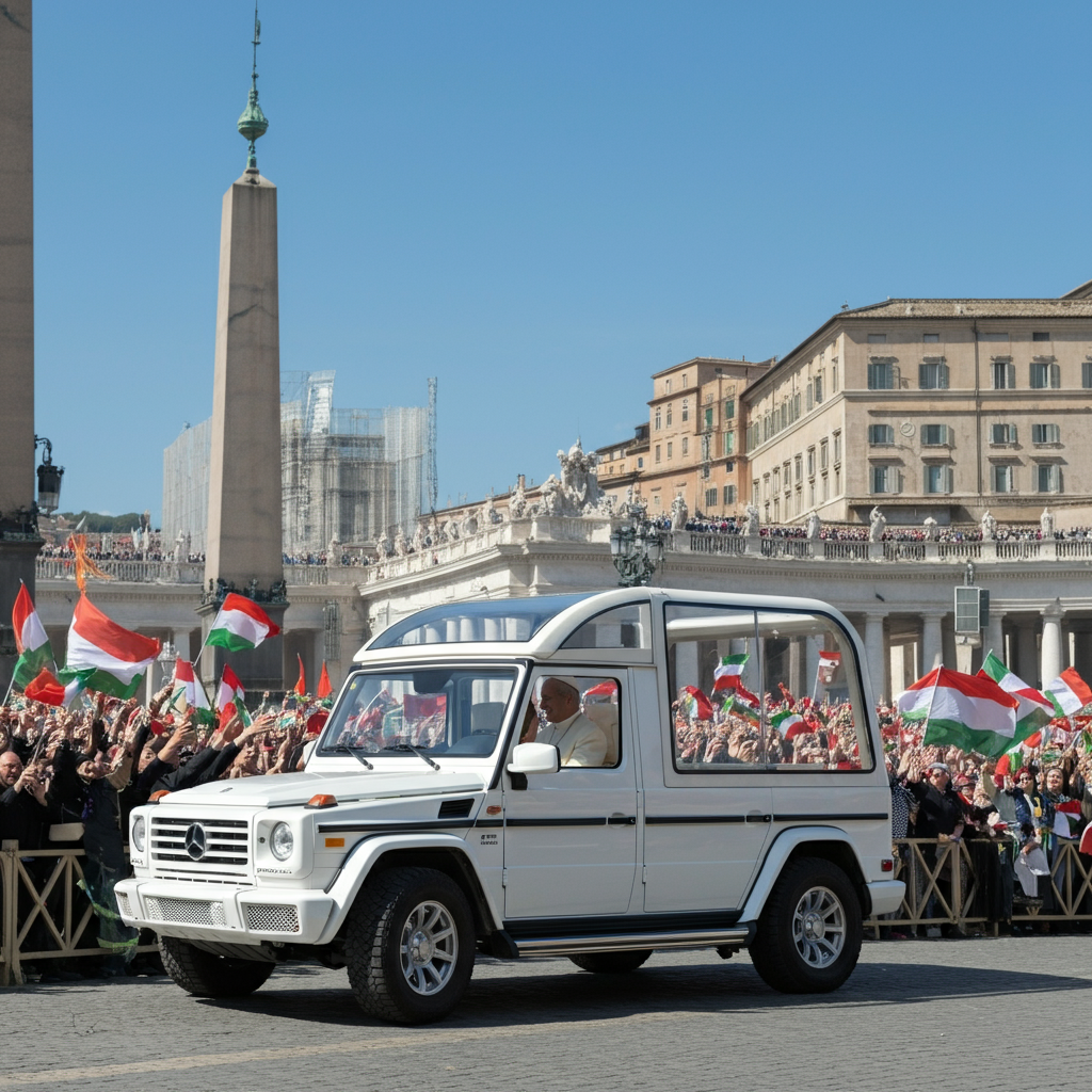 WATCH: Pope Leo XIV Rides the Popemobile for the First Time Ahead of ...